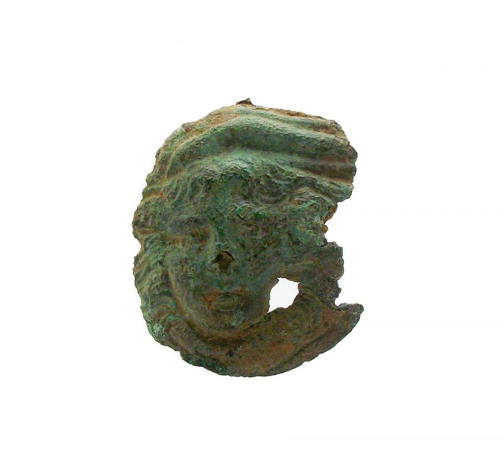 Roman Bronze Applique Face - Antiquities by Objects Eclectic