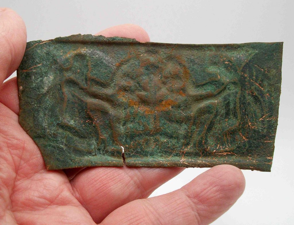 Assyrian Mesopotamian Bronze Door Plaque with Deities - Antiquities by ...